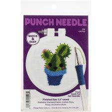 Design Works Punch Needle Kit 3.5" Round | OfficeSupply.com