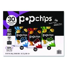 popchips Potato Chips, Variety Pack, Barbeque, Sea Salt, Sour Cream and ...