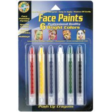 Face Paint Push-Up Crayons 6/Pkg - NOTM317223 | OfficeSupply.com