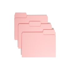Smead Color File Folders, Letter Size, 1/3 Cut, Pink, Box Of 100 ...
