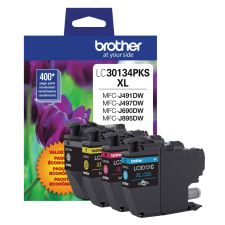 Brother LC3013 Black; Cyan; Magenta; Yellow High-Yield Multi-Pack Ink, Pack Of 4 Cartridges ...