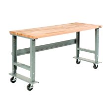 Global Industrial Light Duty Butcher Block Top Adjustable Height ...