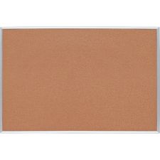 Lorell Basic Cork Bulletin Board, 48" x 72", Aluminum Frame With Silver Finish | OfficeSupply.com