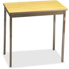 Barricks Utility Table - Laminated Rectangle, Light Oak Top - Square ...