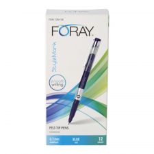 FORAY Marker-Style Porous Point Pens With Soft Grips, Medium Point, 0.7 ...