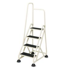 Cramer Stop-Step Ladder, One Handrail: Left, 66.25" Working Height, 300 ...