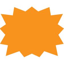 Cosco Sign Kit, Burst Sign with Stake, Orange Plastic Corrugate, 15" x ...