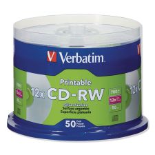 Verbatim CD-RW DataLifePlus Printable Rewritable Disc, 700 MB/80 min ...