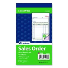 Adams Multipart Sales Order Pad, Three-Part Carbonless, 4.19 x 6.69, 50 ...
