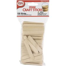 Mini Craft Sticks 2-1/2"X3/8" 150/Pkgs | OfficeSupply.com