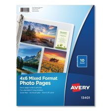 Avery Photo Storage Pages for Six 4 x 6 Mixed Format Photos, 3-Hole ...