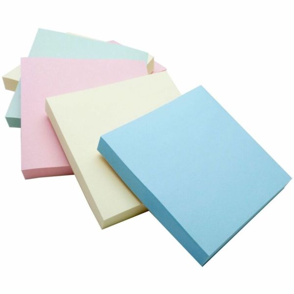Business Source 3" Plain Pastel Colors Adhesive Notes - 100 - 3" Flag ...