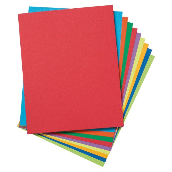 Pacon Tagboard, 8 1/2" x 11", Assorted Colors, Pack Of 50 ...