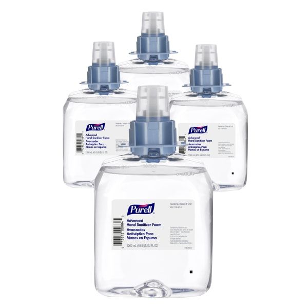 Purell Advanced Hand Sanitizer Foam Refills, 40.57 Oz, Pack Of 4 ...