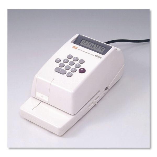 MAX USA Electronic Check Writer, 10-Digit, 3 13/16" x 4 7/16" x 9 1/8 ...