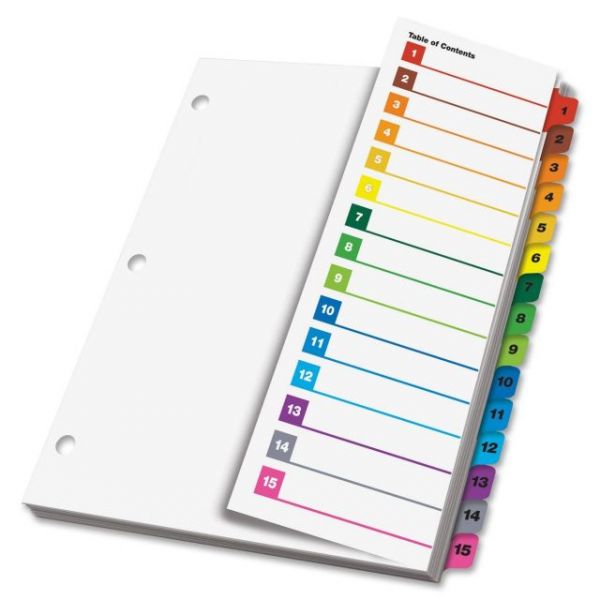 Cardinal OneStep Fold-Out Printable Table of Contents Dividers ...