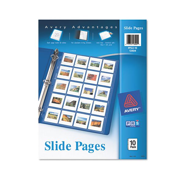 Avery Photo Pages for Twenty 2 x 2 Slides, 3-Hole Punched, 10/pack ...
