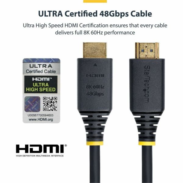 StarTech.com 3m (10ft) Certified Ultra High Speed HDMI Cable, 8K 60Hz ...