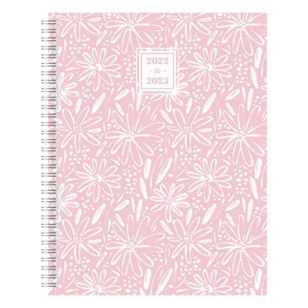 Fashion Weekly/Monthly Academic Planner, 8-1/2" x 11", Dainty Floral ...