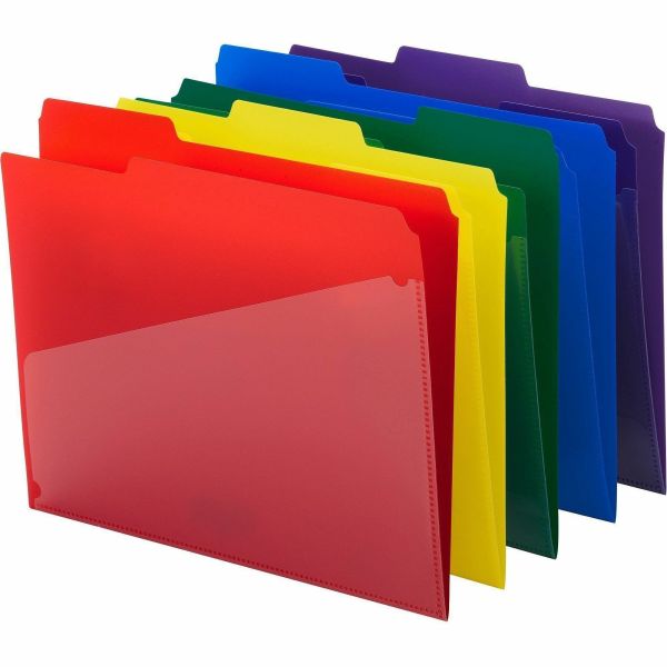 Smead Poly Folders With Slash Pocket, Letter Size, Assorted Colors ...
