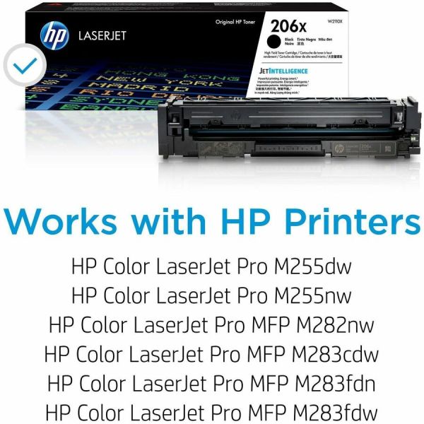 HP 206X, (W2110X) High-Yield Black Original LaserJet Toner Cartridge ...