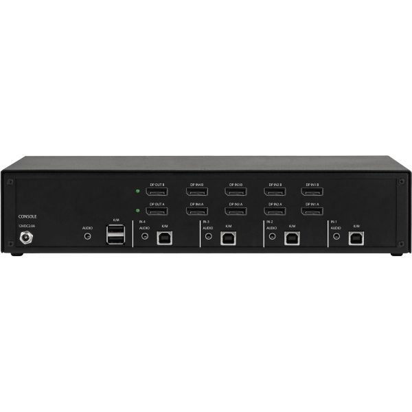 Black Box KVM Switch, NIAP 4.0 Certified - 4-Port, Dual-Monitor ...