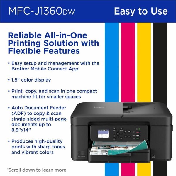 Brother Work Smart MFC-J1360DW Wired & Wireless Inkjet Multifunction ...