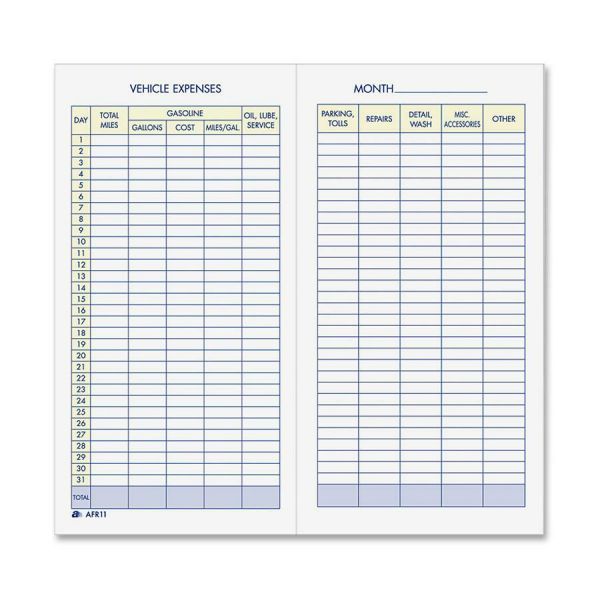 Adams Vehicle Expense Journal - ABFAFR11 | OfficeSupply.com