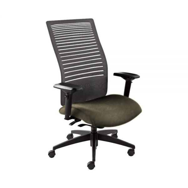Global Loover Weight-Sensing Synchro Chair, High-Back, 42"H x 25 1/2"W ...