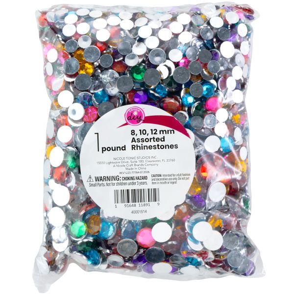 Cousin Rhinestone Bag 1lb - NOTM663758 | OfficeSupply.com