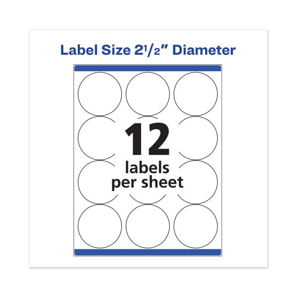 Avery High Visibility Labels With Sure Feed For Laser Printers, 5294 ...