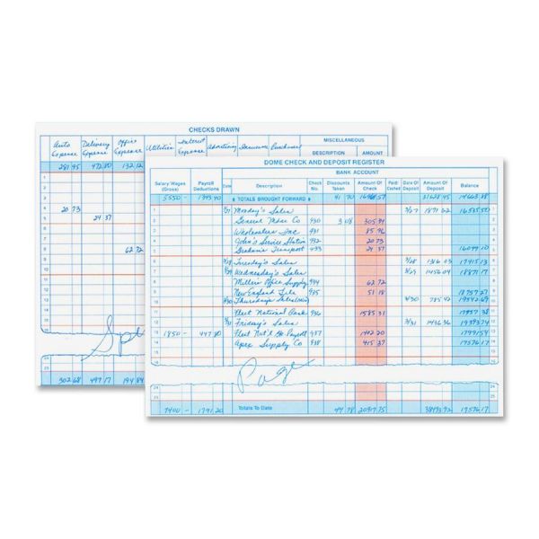 Dome Check And Deposit Register - DOM210BD | OfficeSupply.com