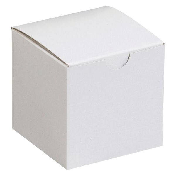 3 x 3 x 3" White Gift Boxes - BOXGB333 | OfficeSupply.com