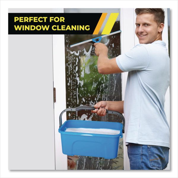 Gritt Commercial Window and General Cleaning Bucket, 3 gal, Blue, 12 ...