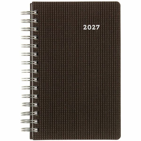 Brownline DuraFlex Daily Planner, 8 x 5, Black Cover, 12-Month (Jan to ...