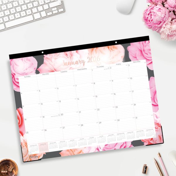 2026 Blue Sky Monthly Desk Pad Calendar, 22" x 17", Joselyn, January To ...