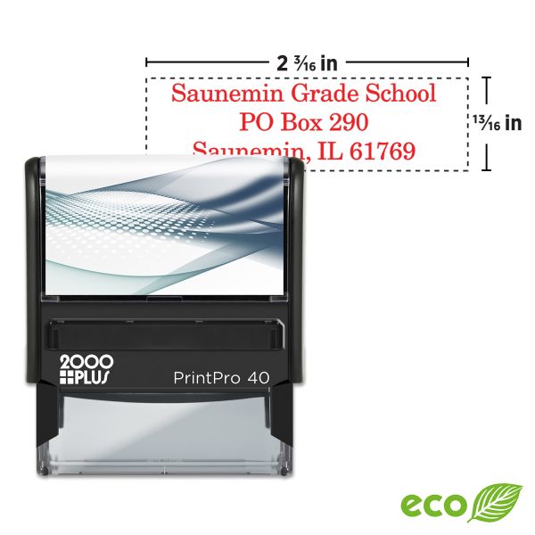 Custom 2000Plus® PrintPro™ 40P Self-Inking Rectangle Stamp, 13/16" X 2 ...
