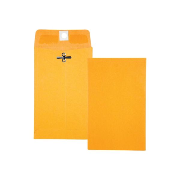 Quality Park Gummed Kraft Clasp Envelopes - Clasp - #55 - 6" Width x 9 ...