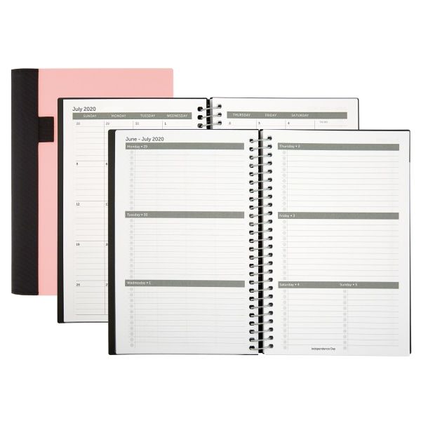 Stellar Academic Weekly/Monthly Planner, 6" x 8-1/2", Pink, July 2020 ...