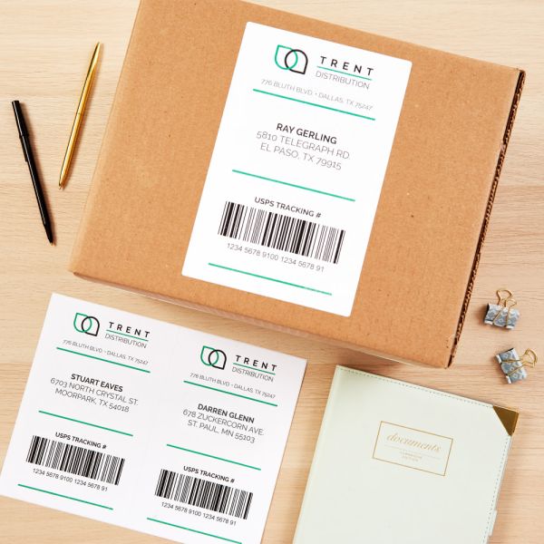 Avery TrueBlock White Laser Shipping Labels, Internet, 5126, 5 1/2" x 8 ...
