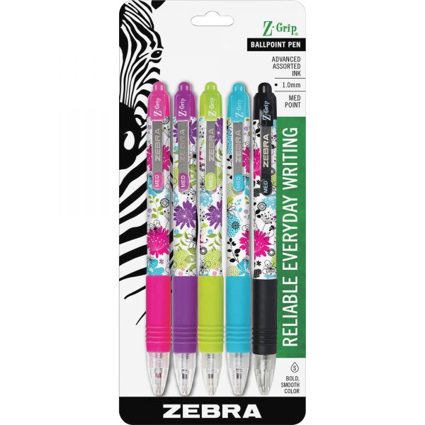 Zebra Pen Z-Grip Daisies Retractable Ballpoint Pens | OfficeSupply.com