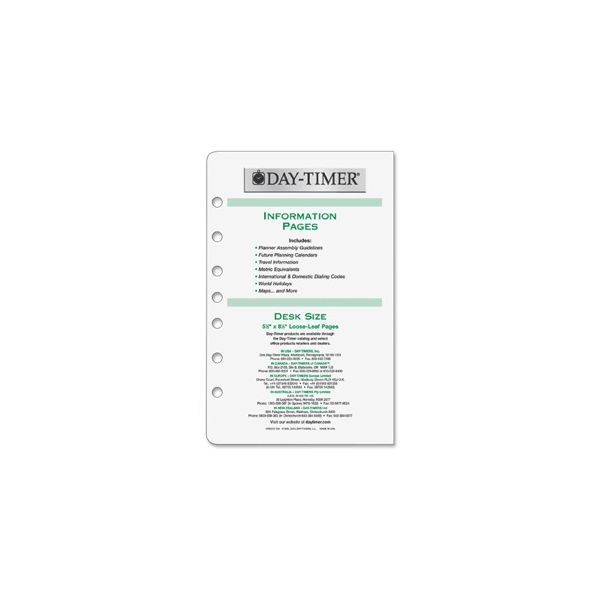 Day-Timer Daily Calendar Refill Pages | OfficeSupply.com