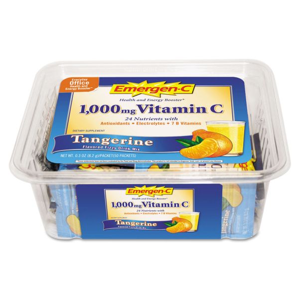 Emergen-C Immune Defense Drink Mix, Tangerine, .3oz Packet, 50/Pack ...