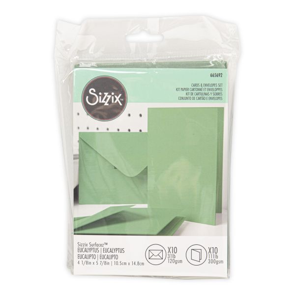 Sizzix Surfacez Card & Envelope Pack A6 10/Pkg | OfficeSupply.com