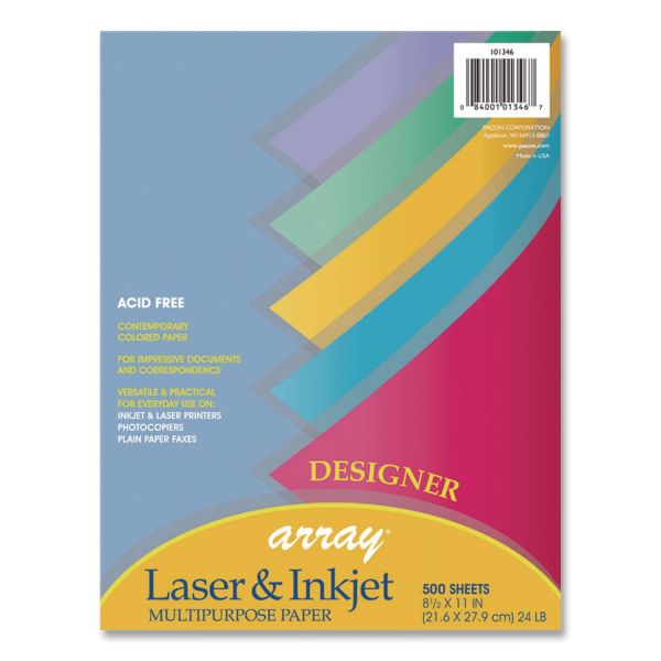 Pacon Array Colored Bond Paper, 24 lb Bond Weight, 8.5 x 11, Assorted ...