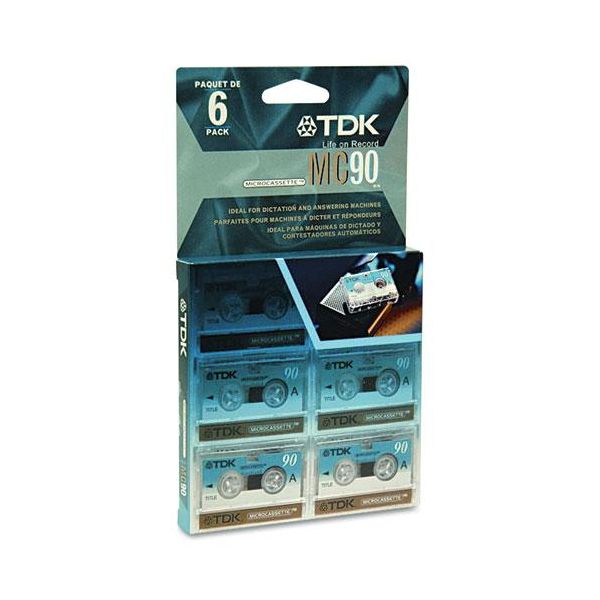 TDK Micro Audio Cassette, 90 Minutes, 6/Pack | OfficeSupply.com