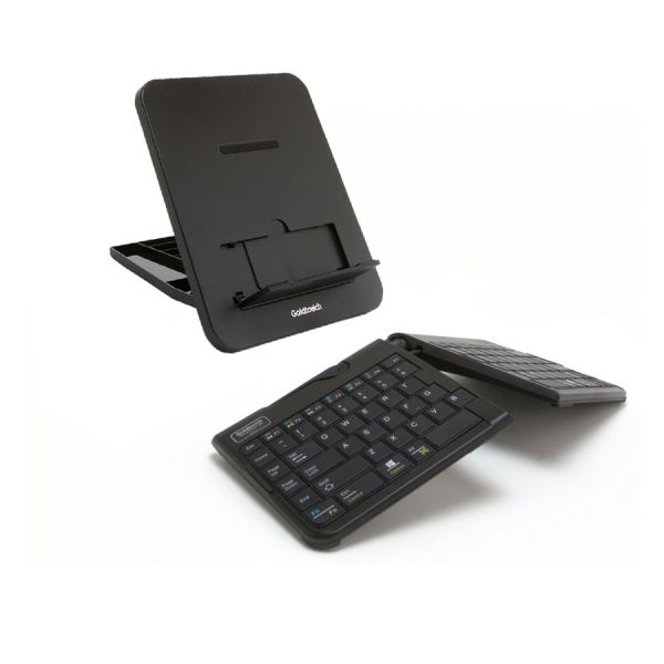 Goldtouch GTP-0044W Bluetooth Keyboard & GTLS-0077U Stand Bundle, Black ...