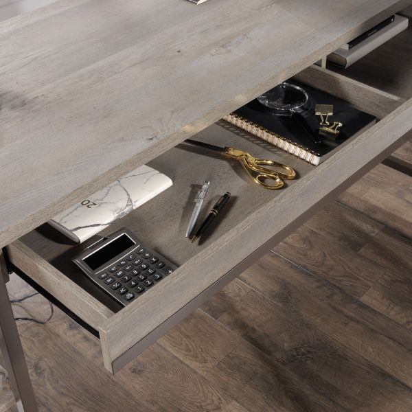 Sauder Manhattan Gate 61"W L-Shape Computer Desk With Wireless Charger ...