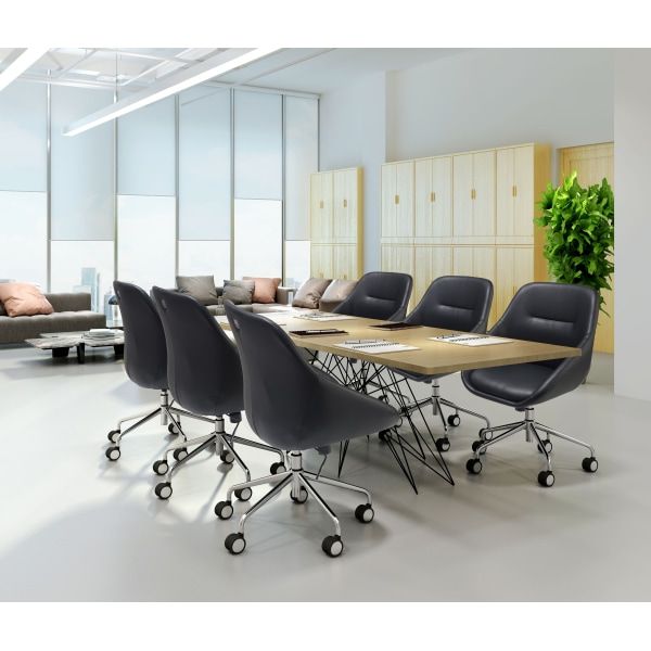 Elle Decor Taissy Bonded Leather Mid-Back Task Chair, Noir ...