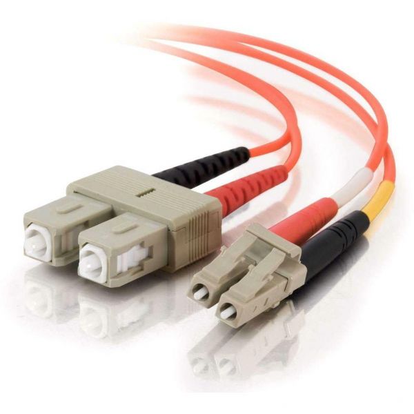 3m LC-SC 50/125 OM2 Duplex Multimode Fiber Optic Cable (TAA Compliant) - Orange | OfficeSupply.com